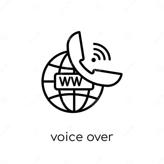 Voice Over Internet Protocol Icon. Trendy Modern Flat Linear Vector ...