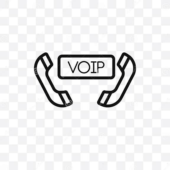 Voice Over Internet Protocol Vector Linear Icon Isolated on Transparent ...