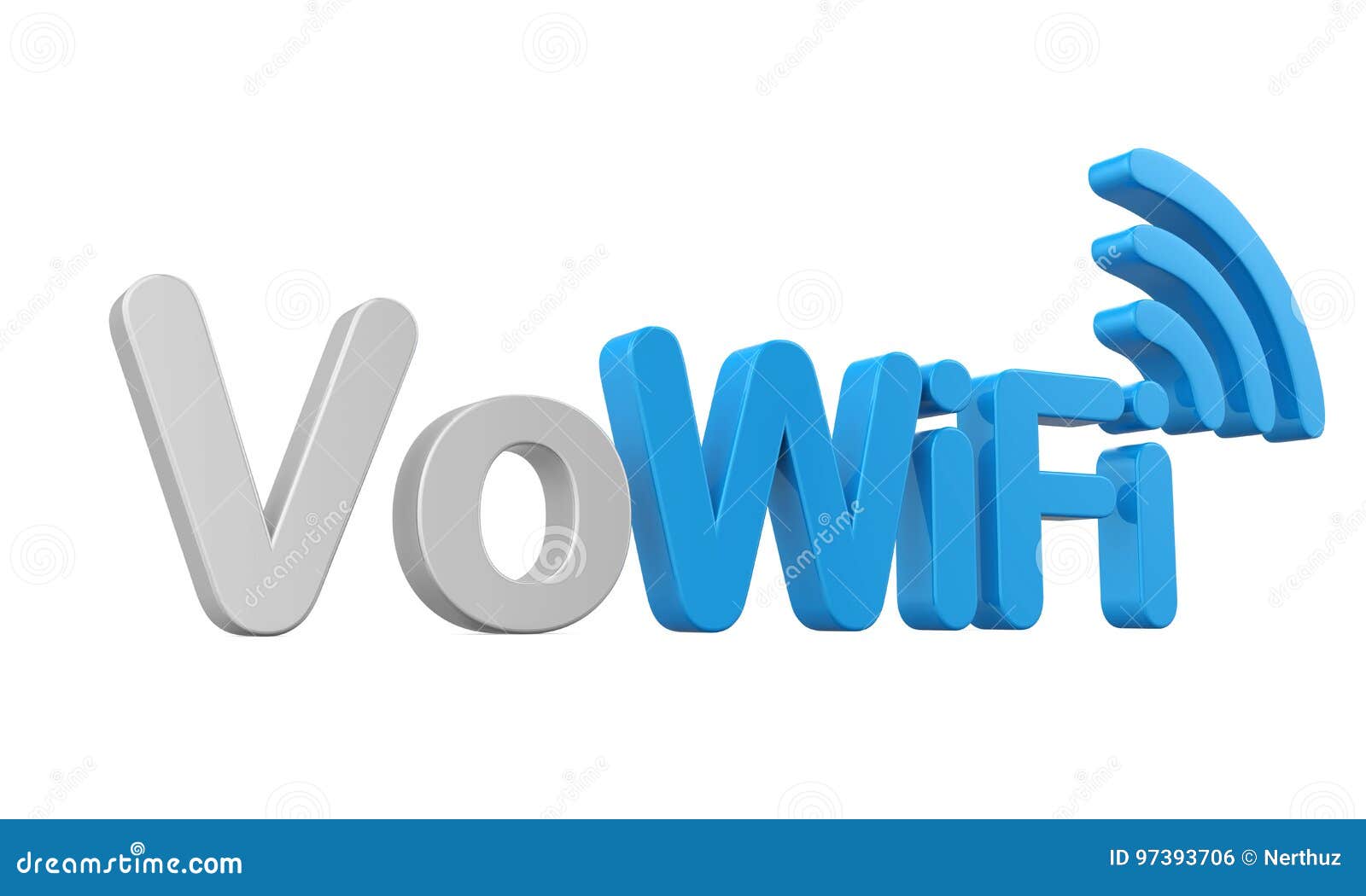 Voice Over WiFi Sign Isolated Stock Illustration - Illustration of ...