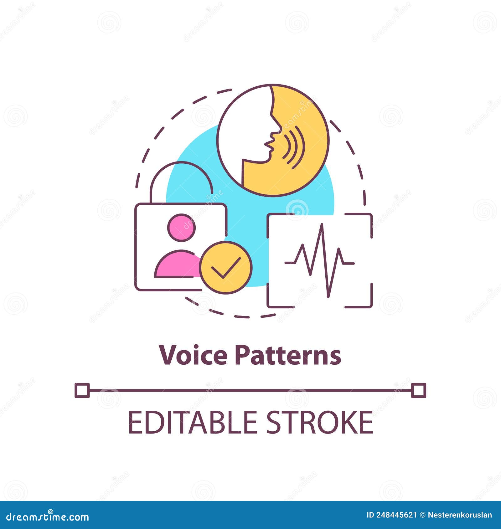 Voice Patterns Concept Icon Stock Vector - Illustration of access, logo ...
