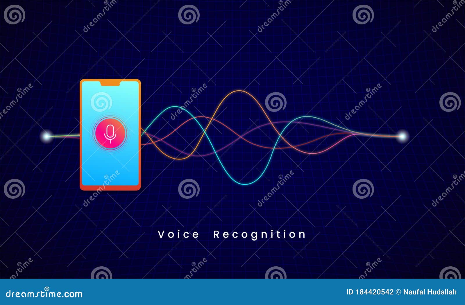 Voice Recognition AI Personal Assistant Modern Technology Visual ...
