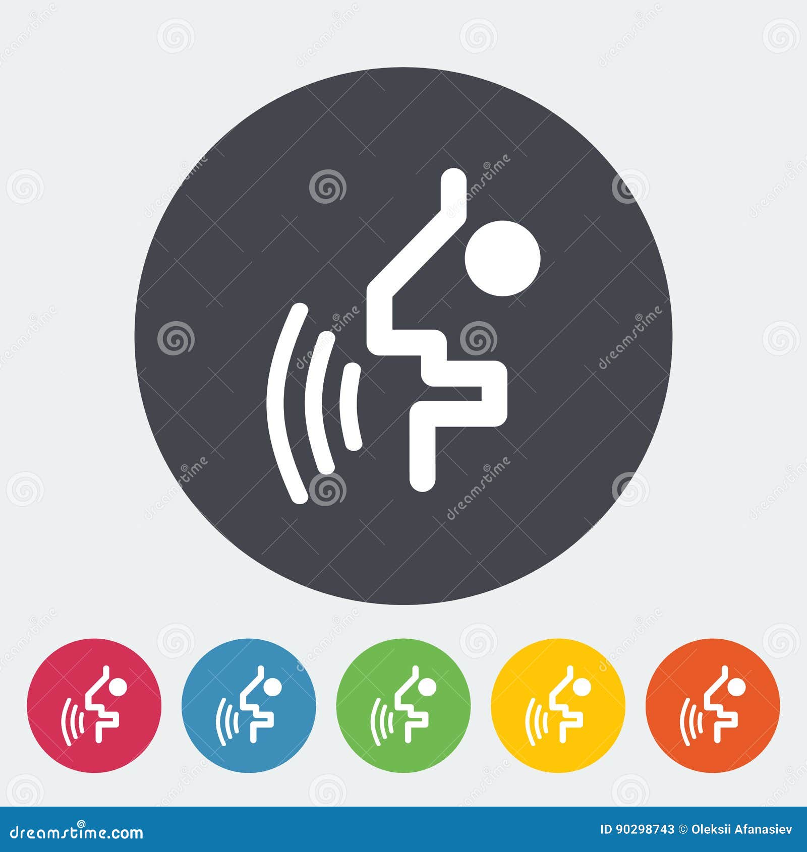 Voice recognition button. stock vector. Illustration of single - 90298743