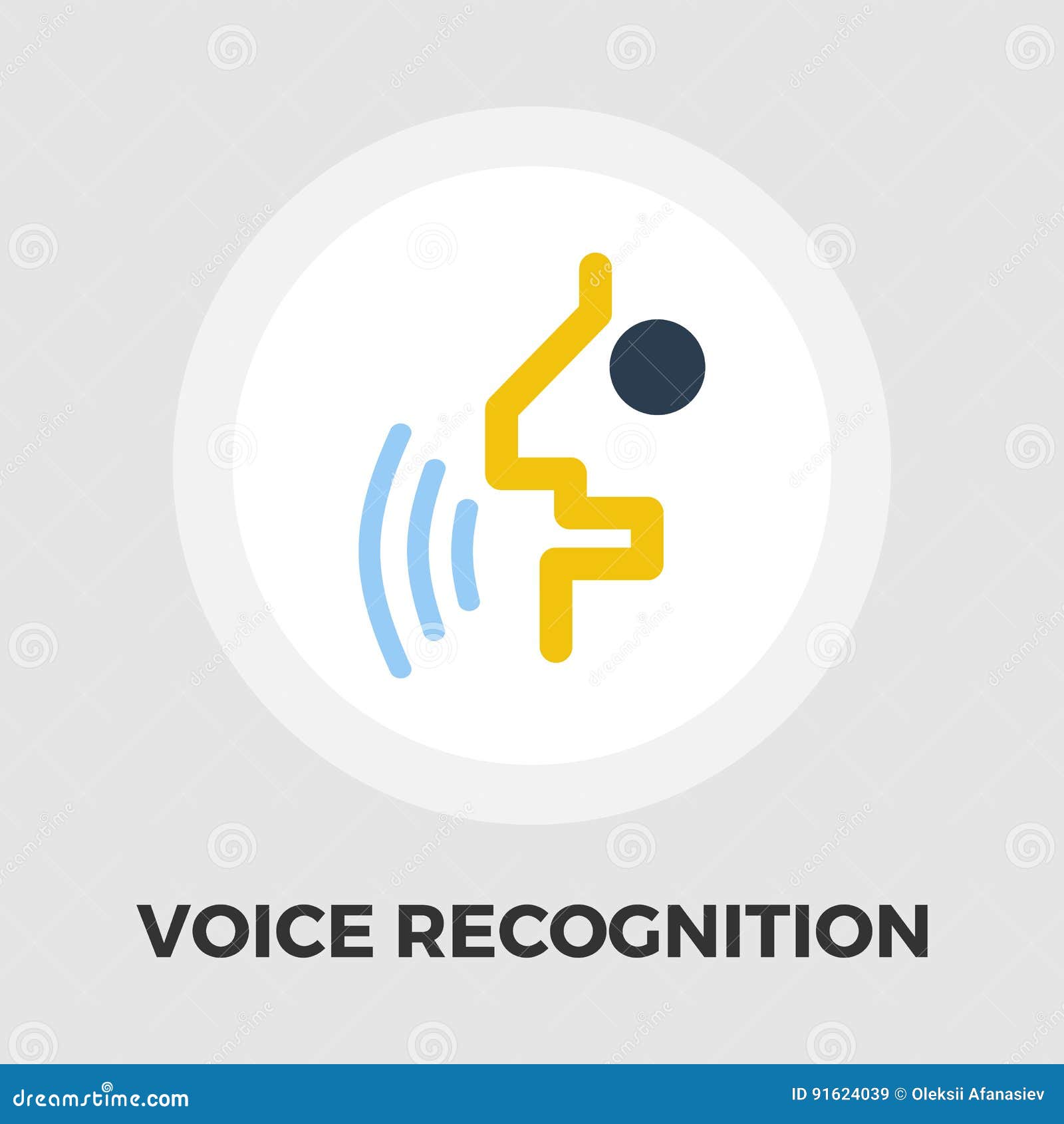 Voice Recognition Icon Flat Stock Vector - Illustration of equipment ...