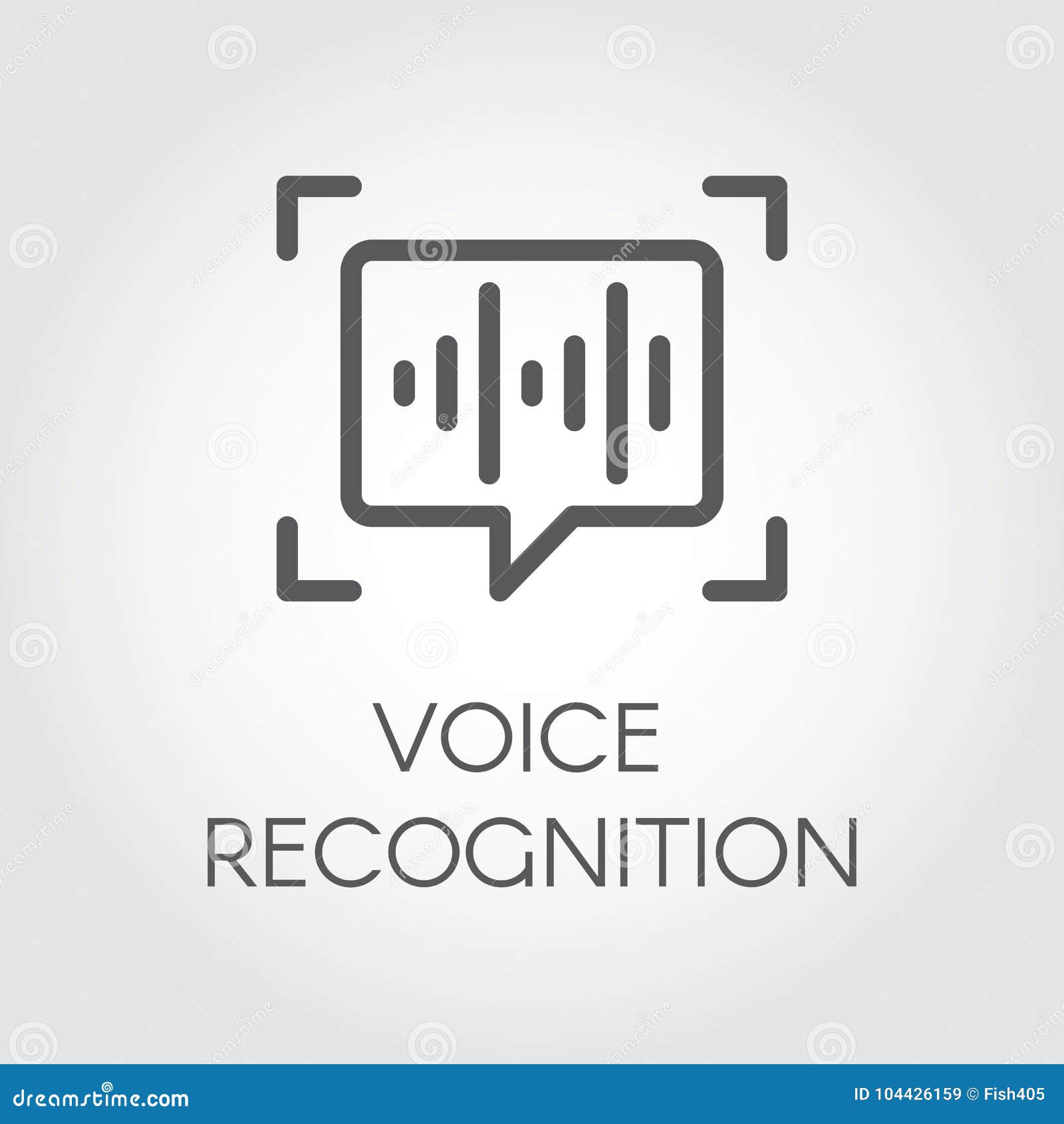 Voice Recognition Icon. Intelligent Audio Identification Technology ...