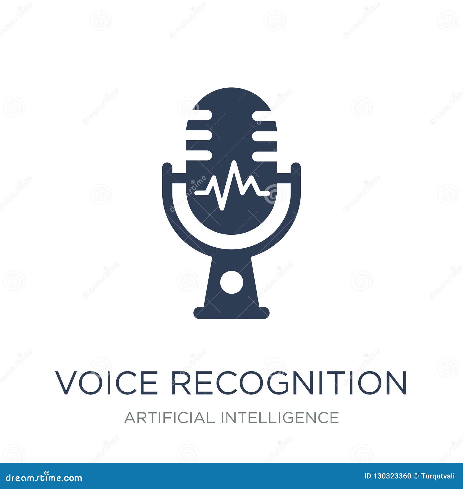 Voice Recognition Icon. Trendy Flat Vector Voice Recognition Ico Stock ...
