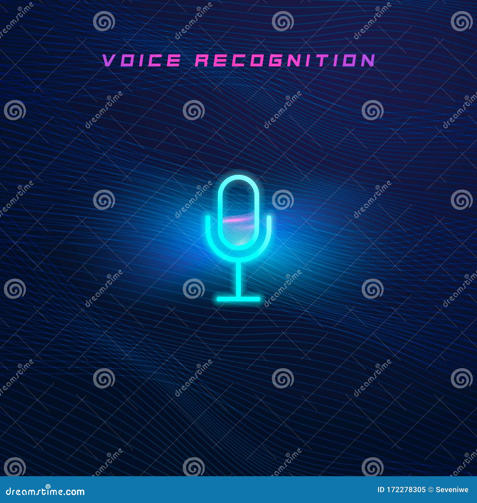 Voice Recognition Illustration Concept in Modern Style Stock Vector ...