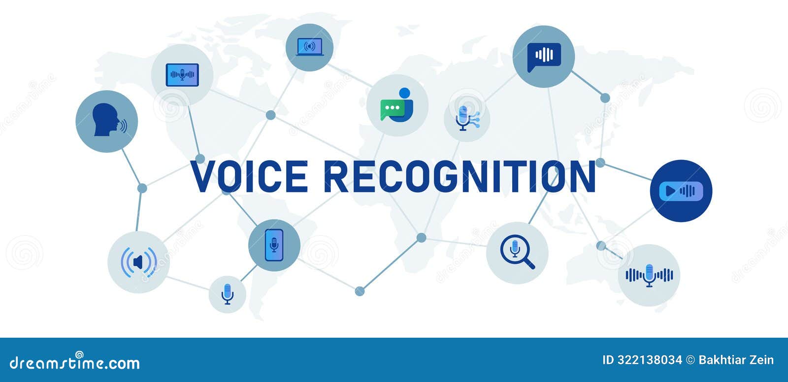 Voice Recognition Speech Command Technology Machine For Assistance Interaction Stock Vector