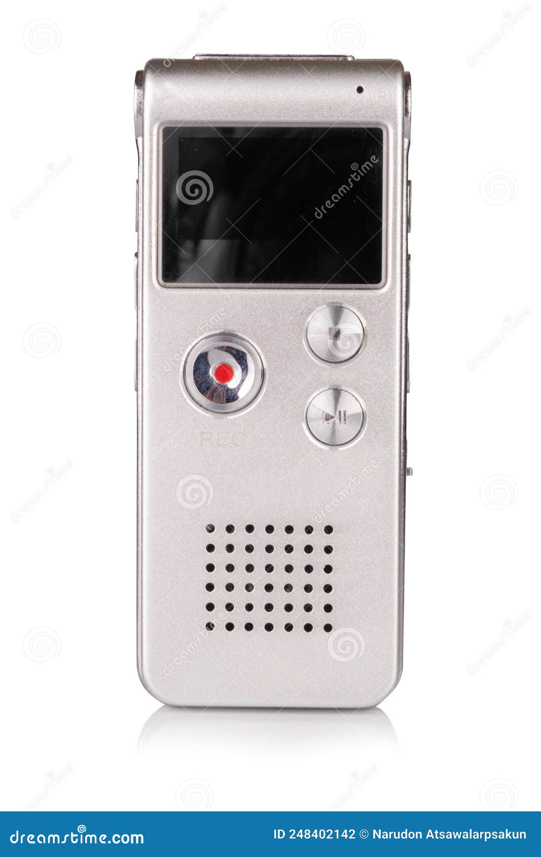 Voice Recorder Isolated on White Background Stock Photo - Image of ...