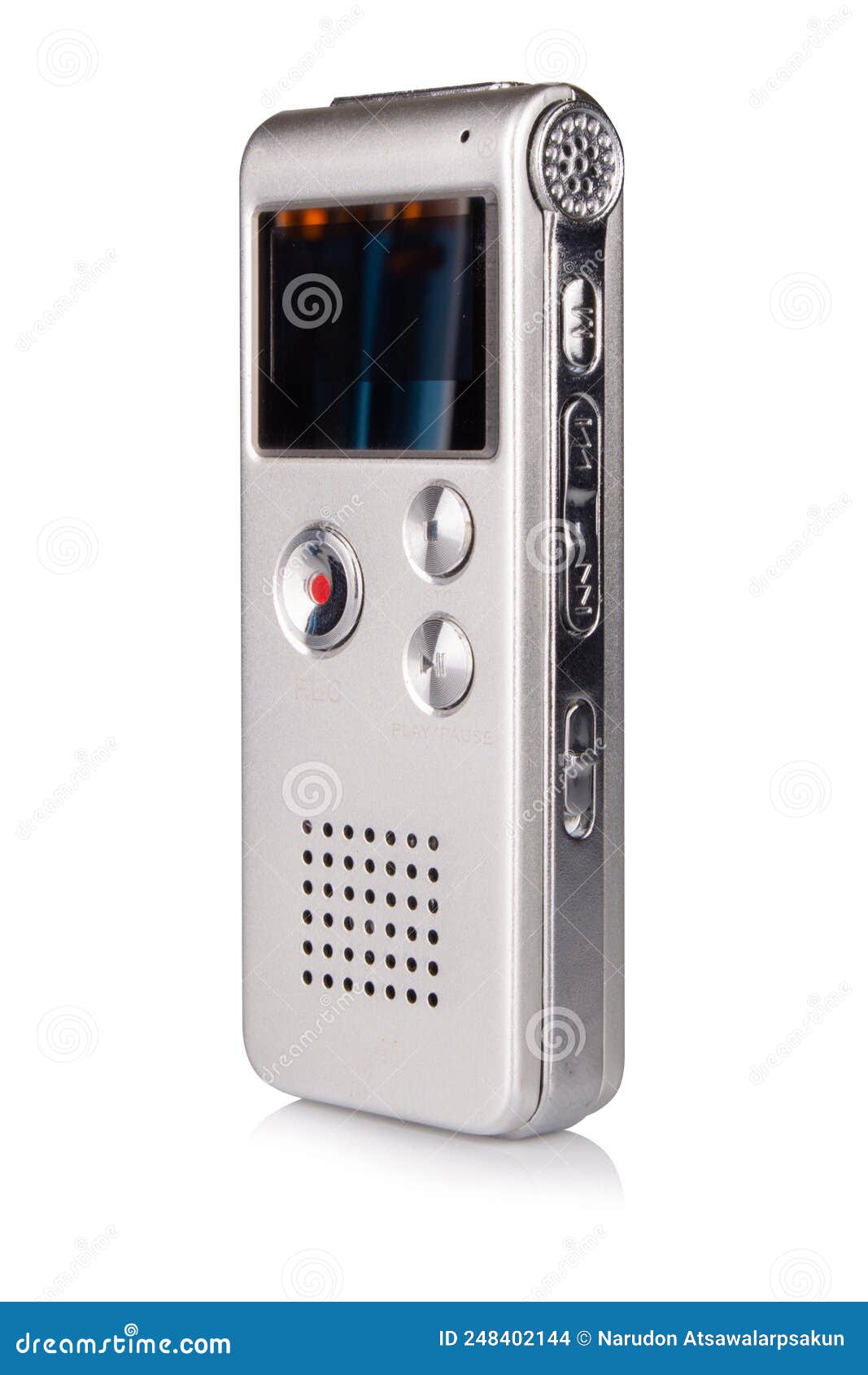 Voice Recorder Isolated on White Background Stock Photo - Image of ...