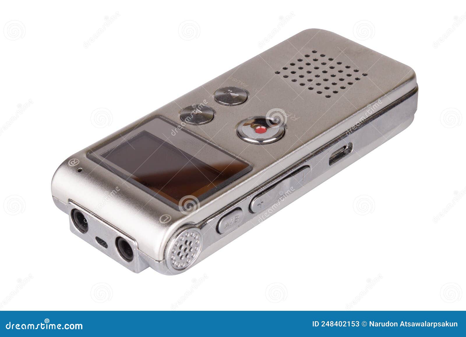 Voice Recorder Isolated on White Background Stock Image - Image of film ...