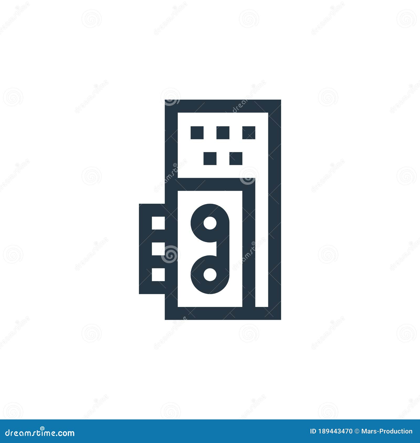 Voice Recorder Vector Icon Isolated on White Background. Outline, Thin ...