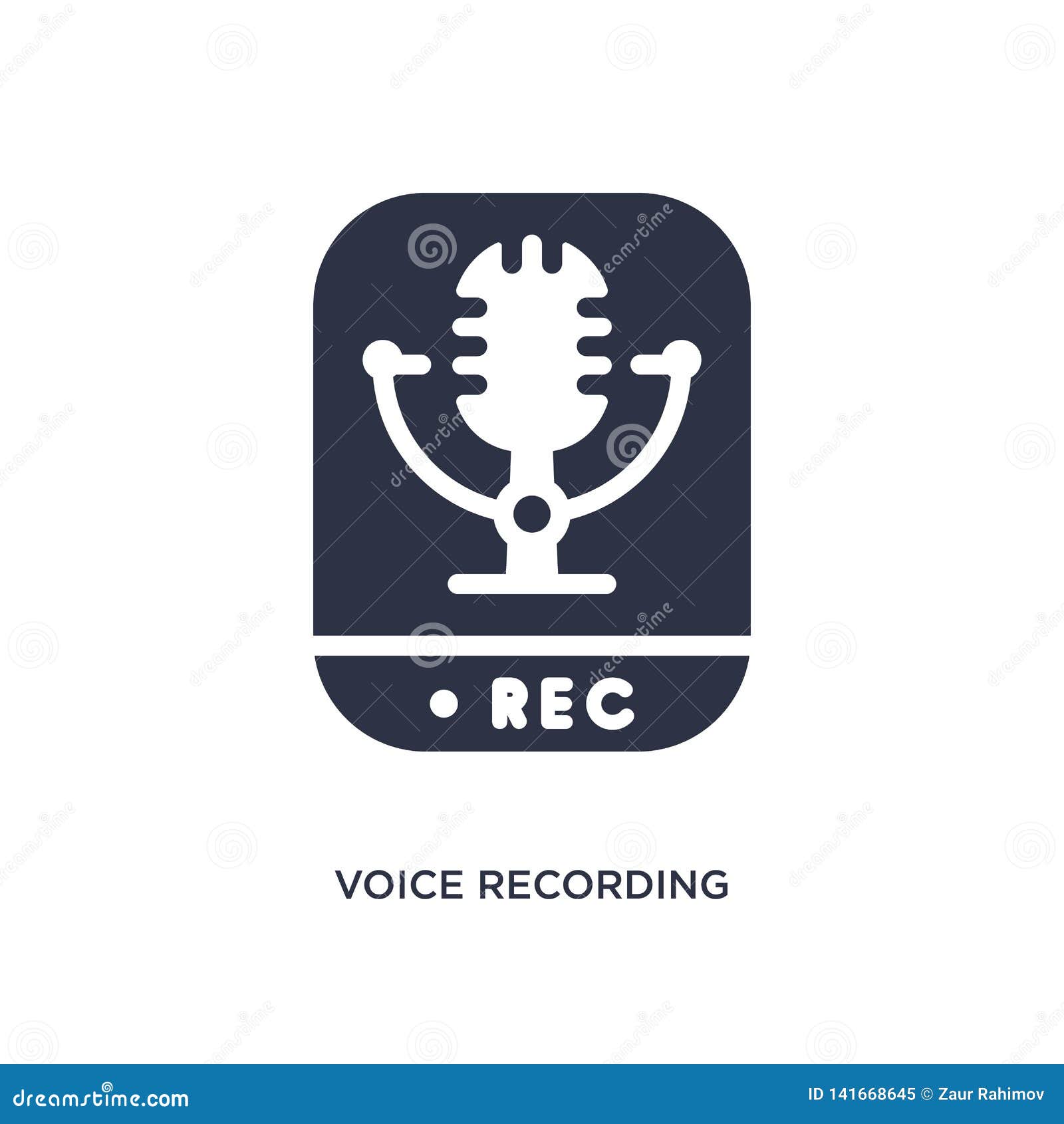 Recording Studio Symbols Icons Set, Cartoon Style Vector Illustration ...