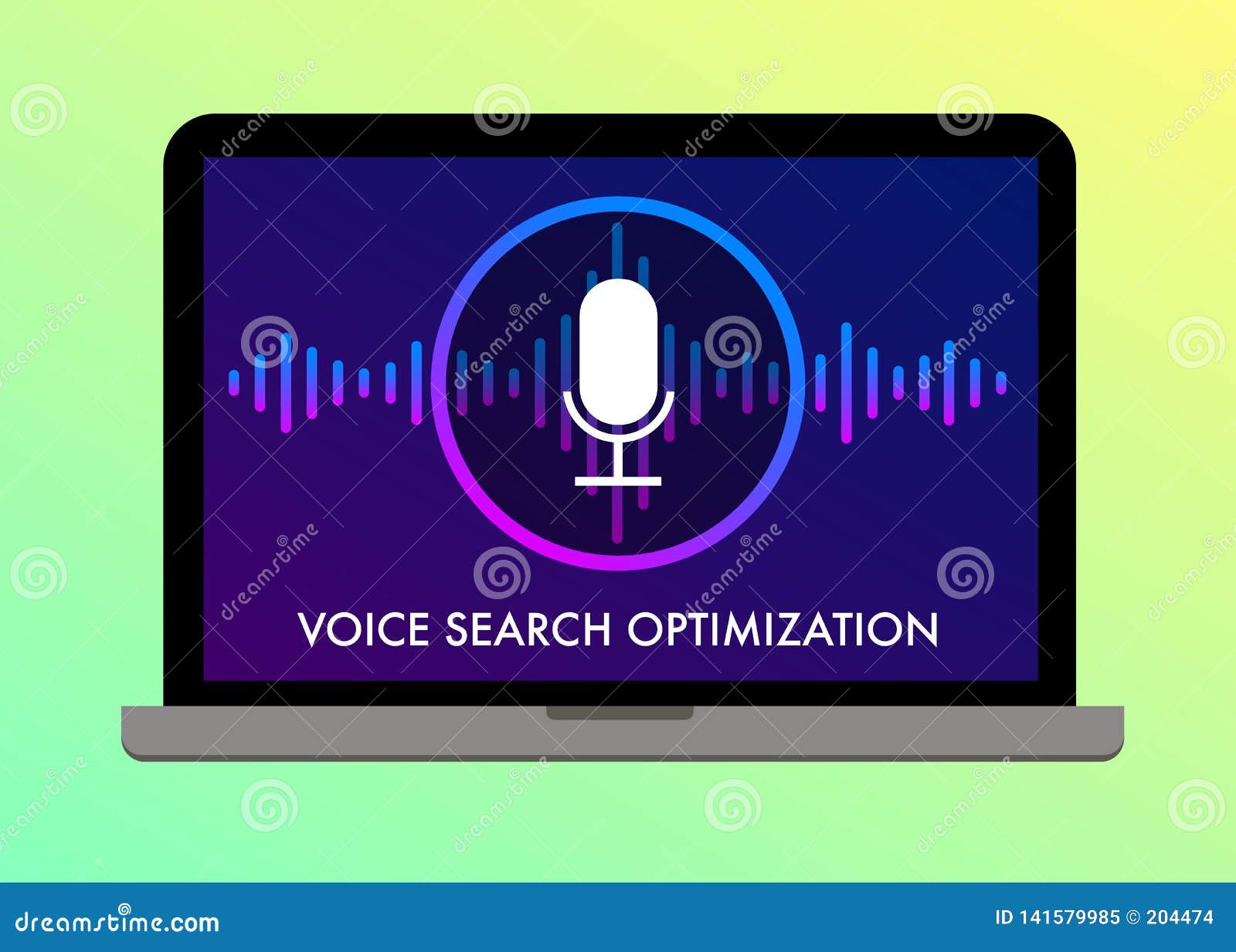 Voice Search Optimization Flat Vector Illustration Stock Vector ...