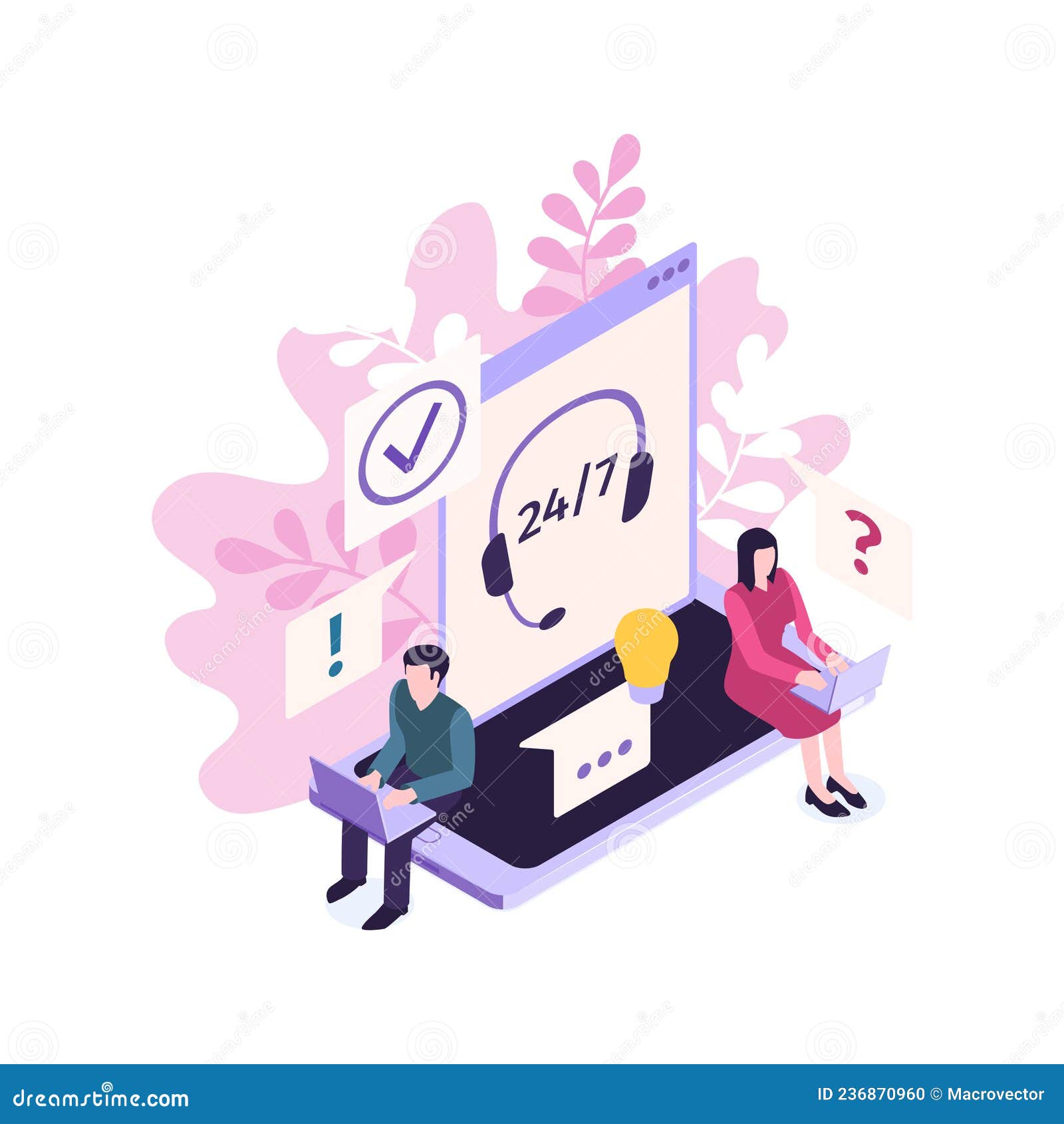 Voice Tech Support Composition Stock Vector - Illustration of form ...