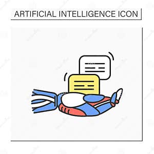 Voice To Text Color Icon Stock Vector Illustration Of Data 227896057