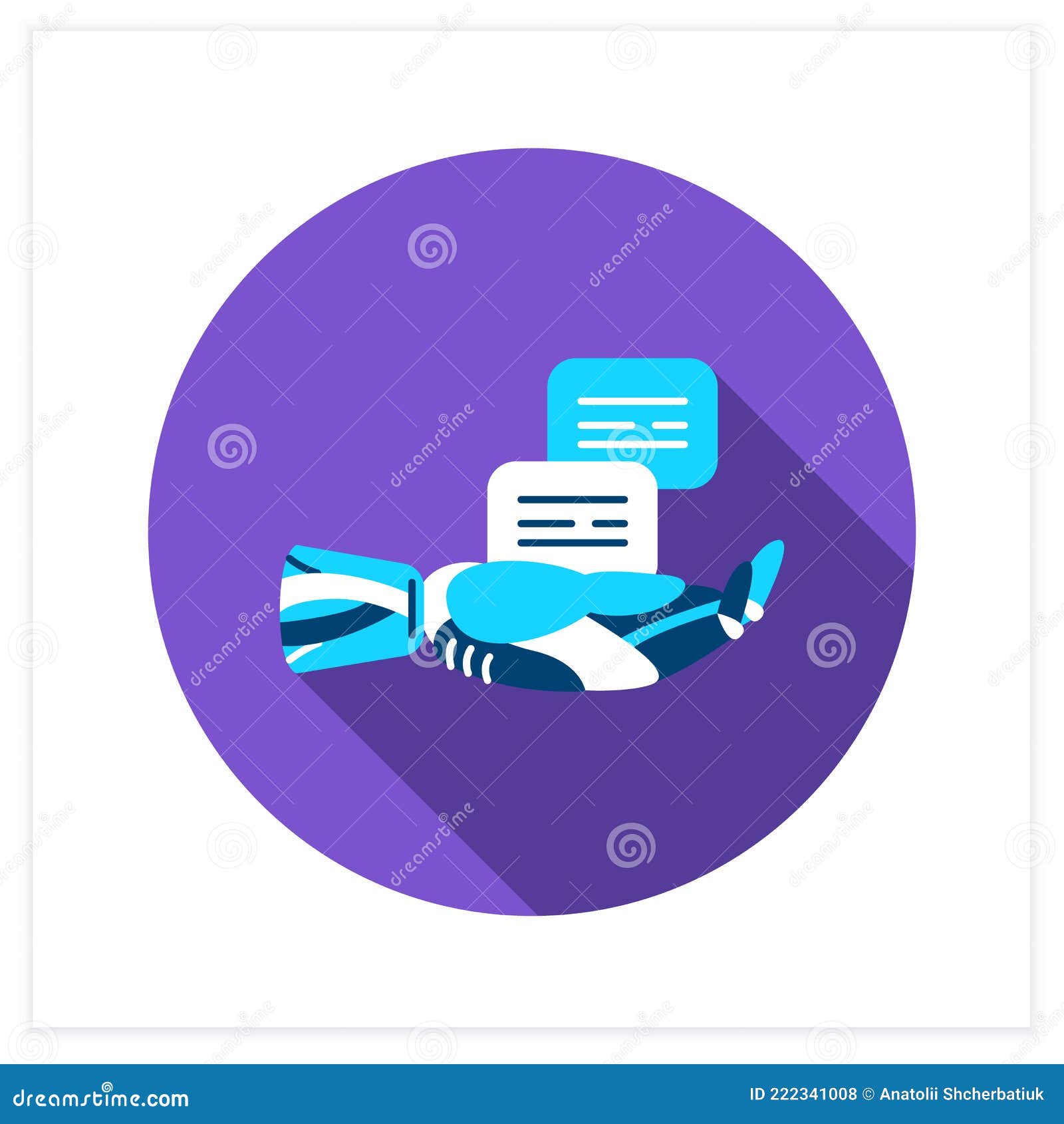 Voice to text flat icon stock vector. Illustration of message - 222341008