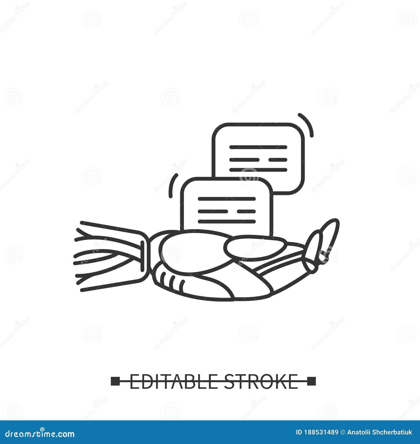 Voice To Text Icon. Linear Pictogram for Automatic Speech To Text ...