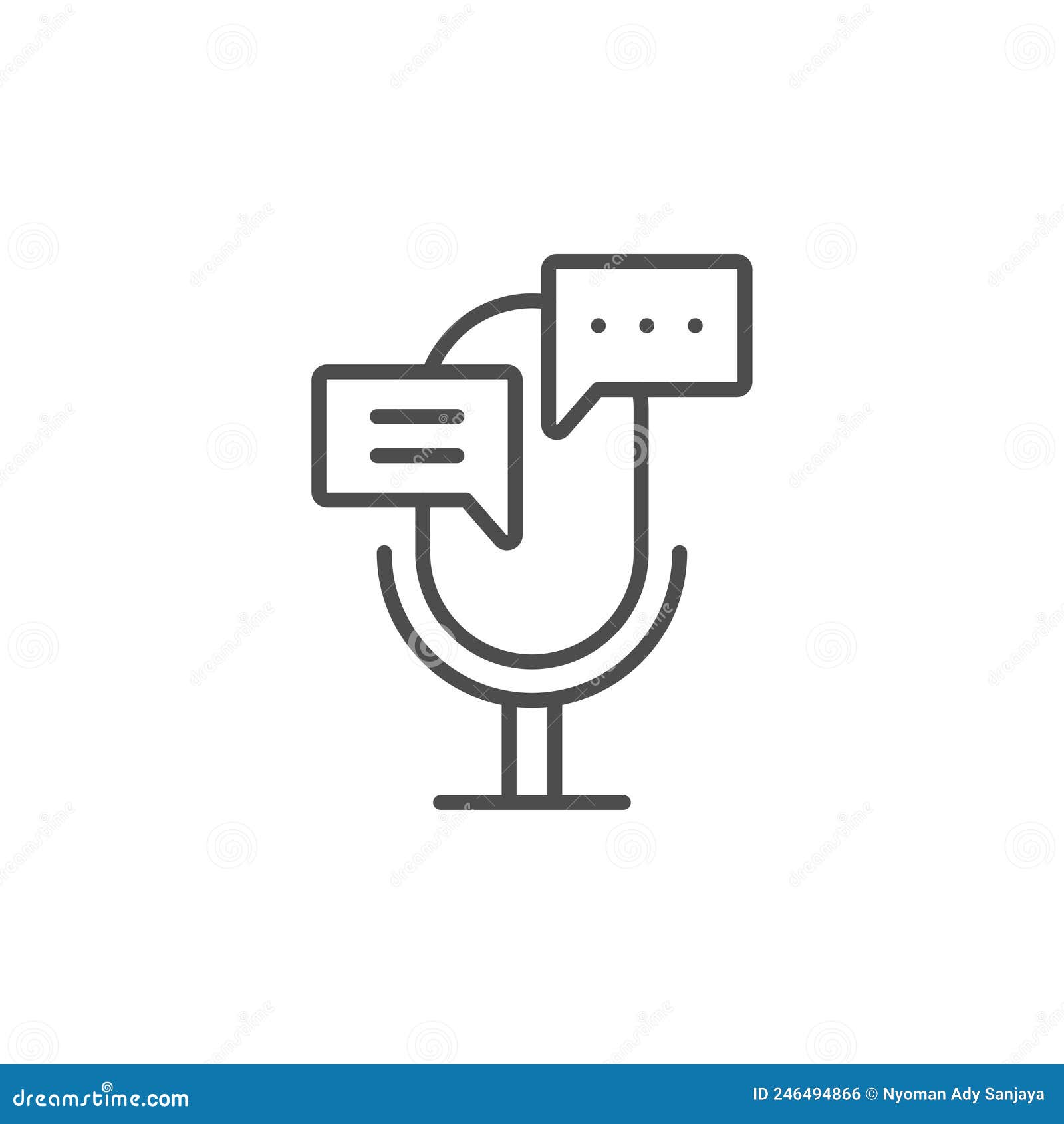 Voice Translator Line Icon. Linear Style Sign for Mobile Concept and ...