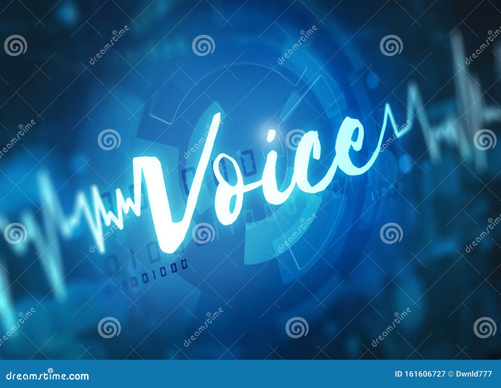 Voice Verification and Recognition Technology Stock Image - Image of ...