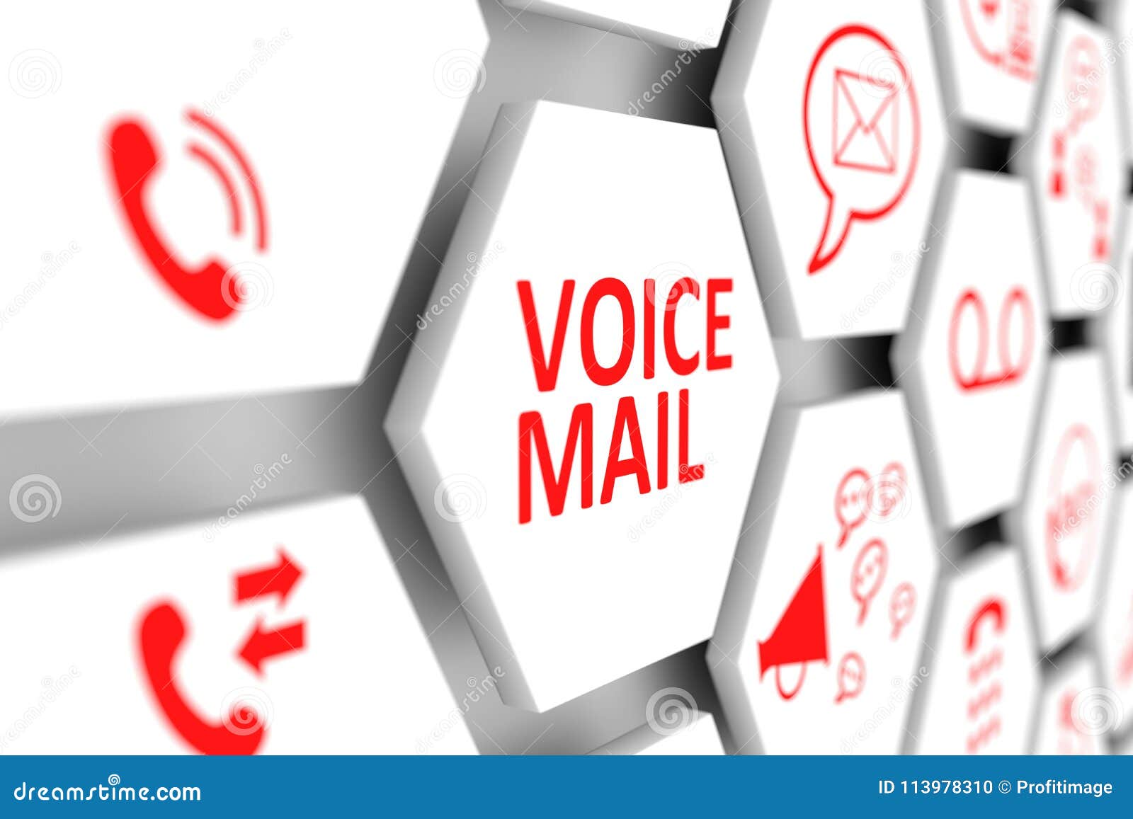 VOICEMAIL concept stock illustration. Illustration of network - 113978310