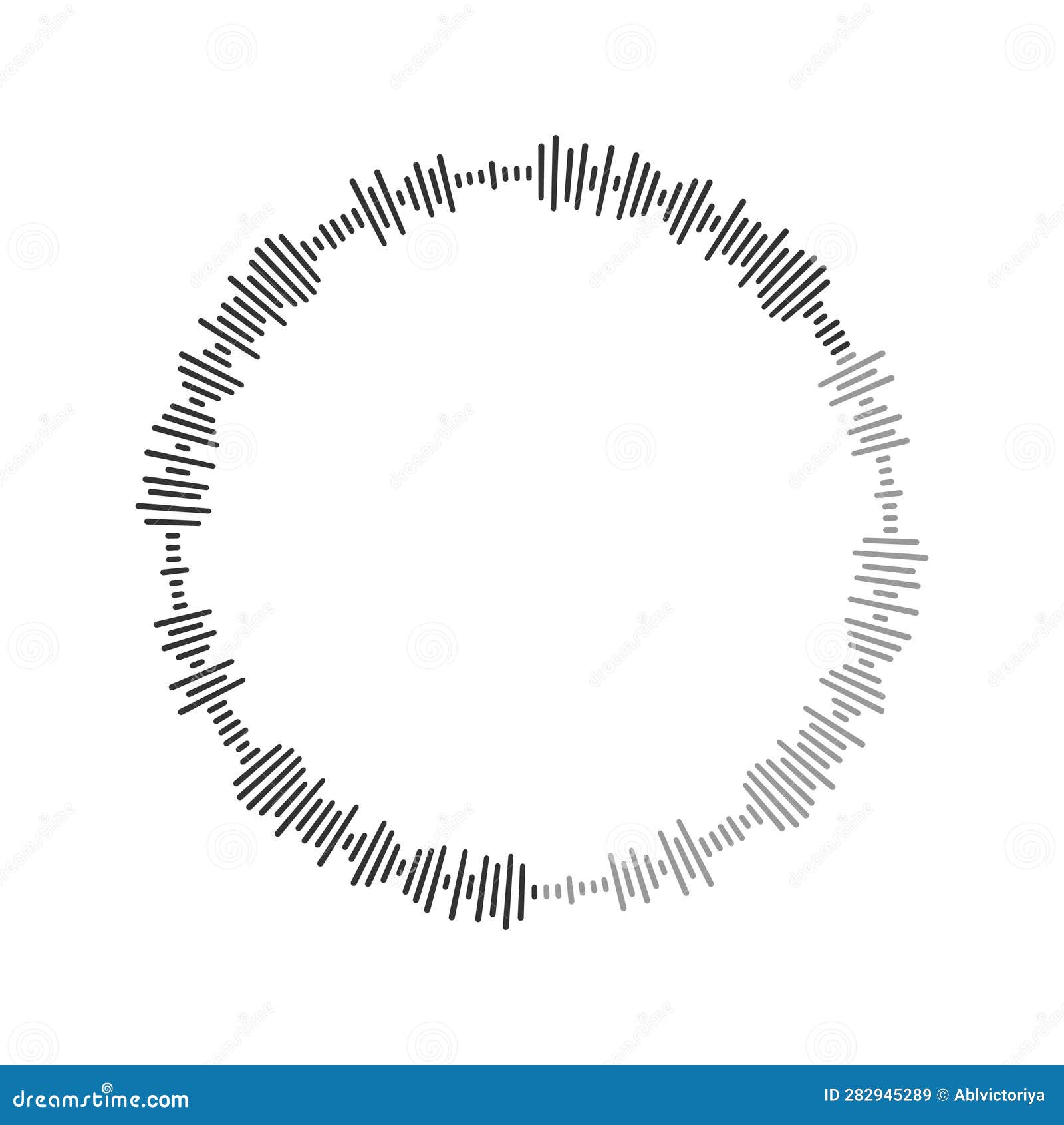 Equalizer Ring. Round Audio Chart Set. Music Beat Bar Isolated On White ...