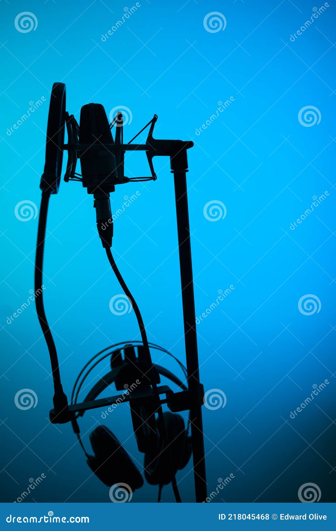 Voiceover Studio Microphone Stock Photo - Image of performance, song ...