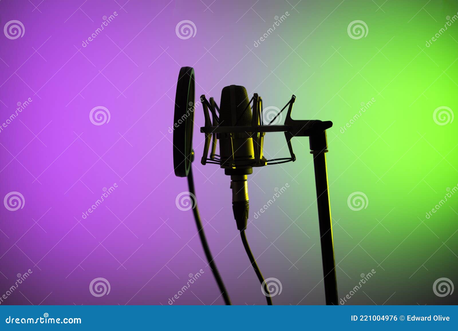 Voiceover Studio Microphone Stock Photo - Image of artist, broadcasting ...