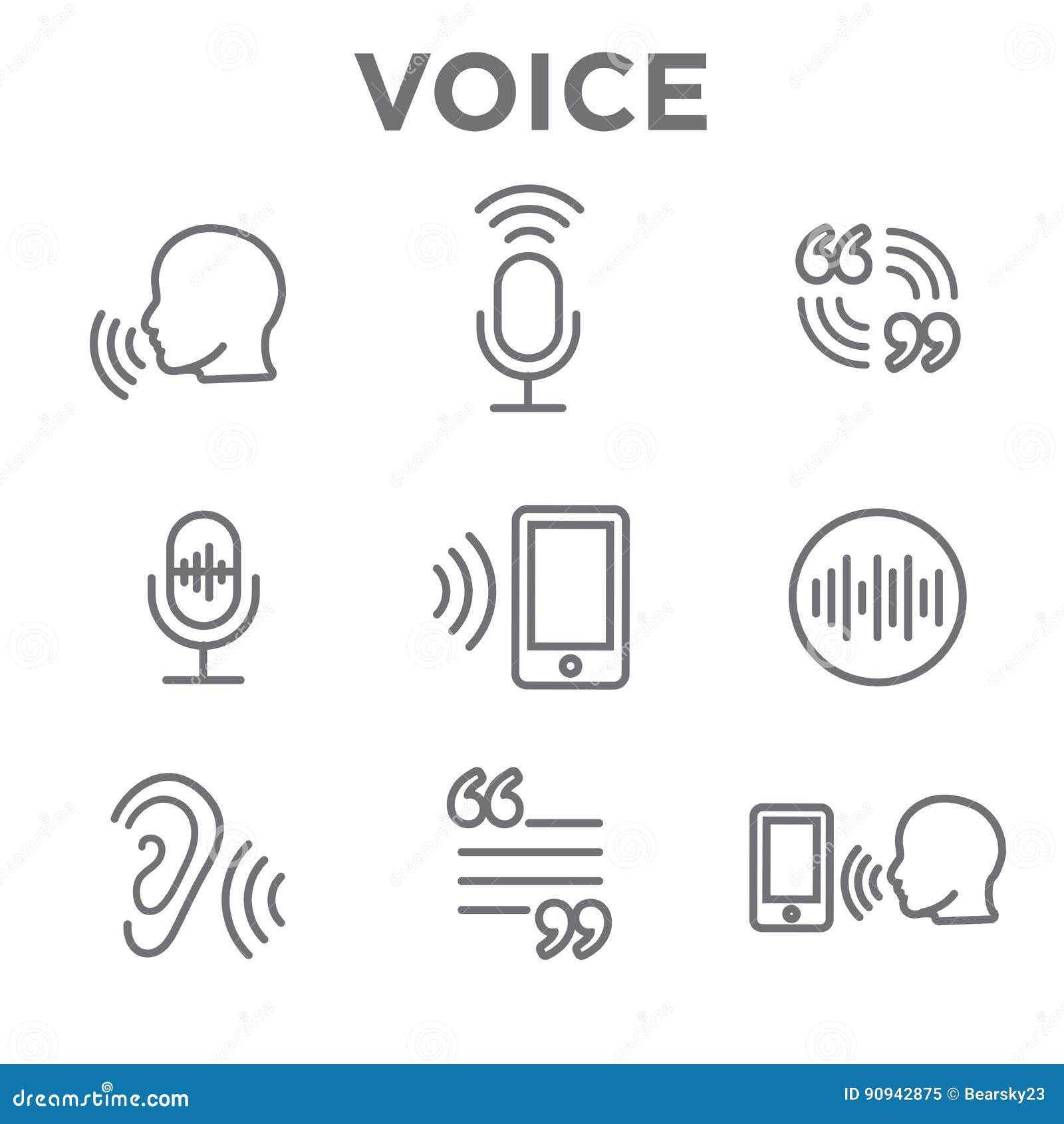 Voice Command With Sound Waves Icon In Comic Style. Speak Control ...