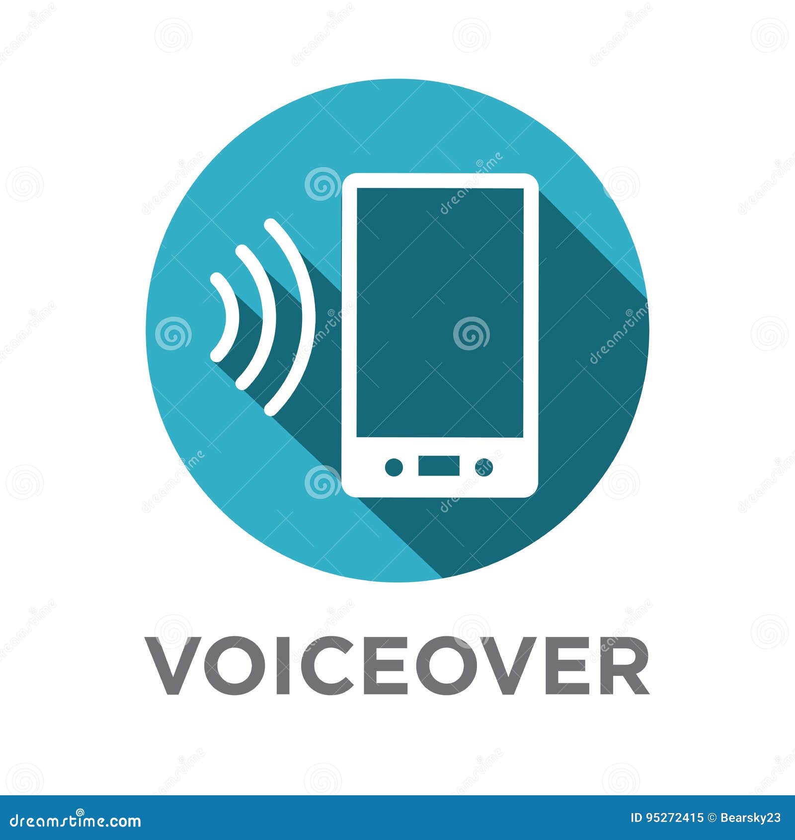 Voiceover or Voice Command Icon with Sound Wave Images Stock Vector ...