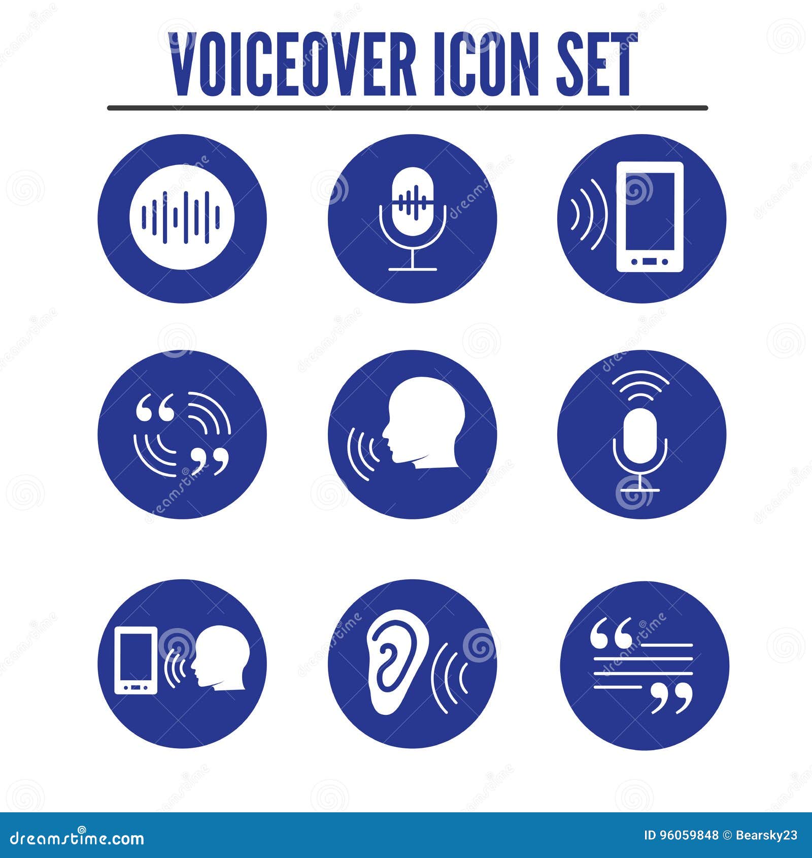 Voiceover or Voice Command Icon W Sound Wave Images Stock Vector ...