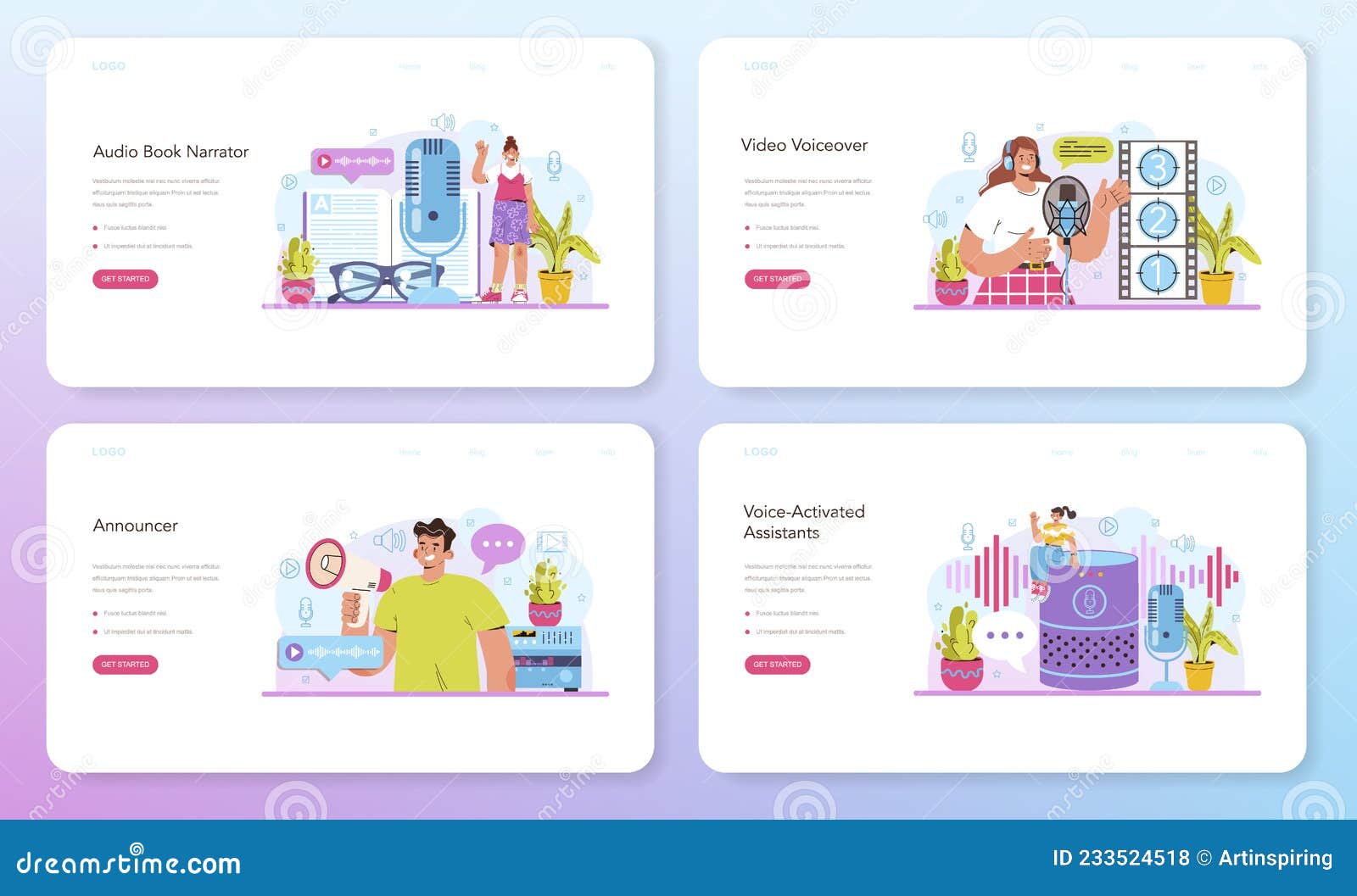 Announcer Web Banner Or Landing Page. TV Presenter, Radio Host In ... Announcer Web Banner Or Landing Page. TV Presenter, Radio Host In ...