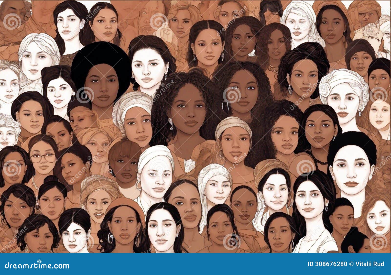 Voices of Feminism Unity in Diversity. the Image of Many Heads of ...