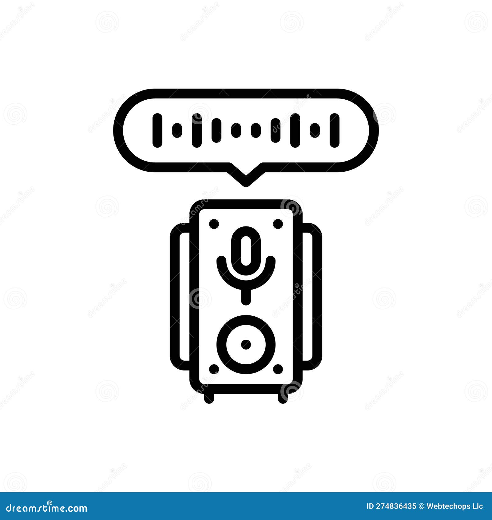 Black Line Icon for Voices, Sound and Musical Stock Vector ...