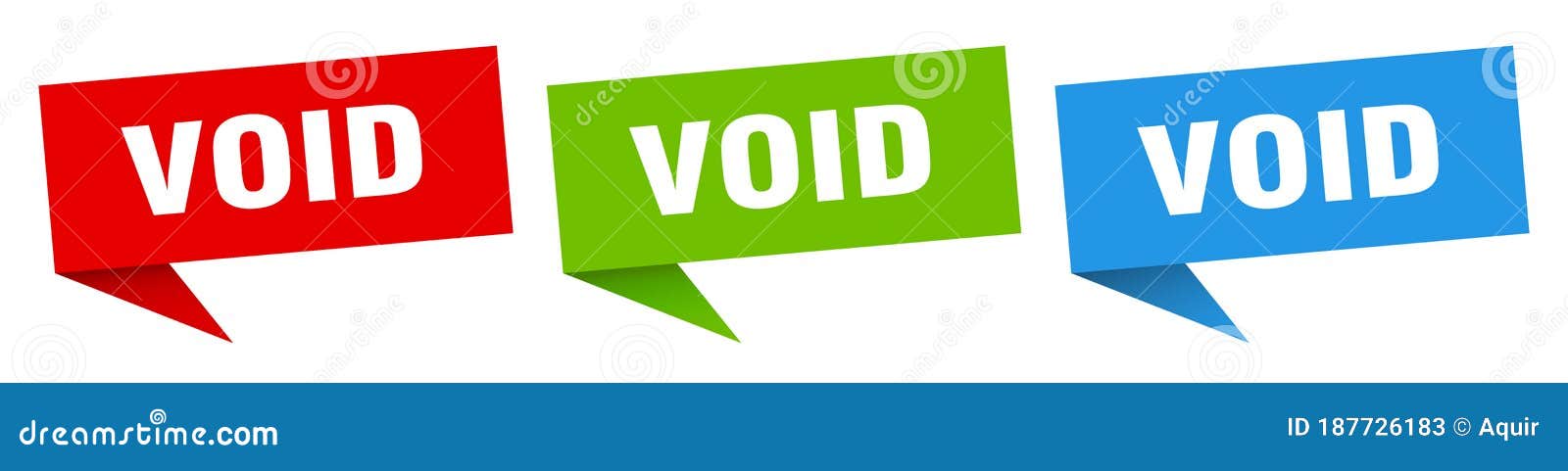 Void Banner. Void Speech Bubble Label Set Stock Vector - Illustration ...