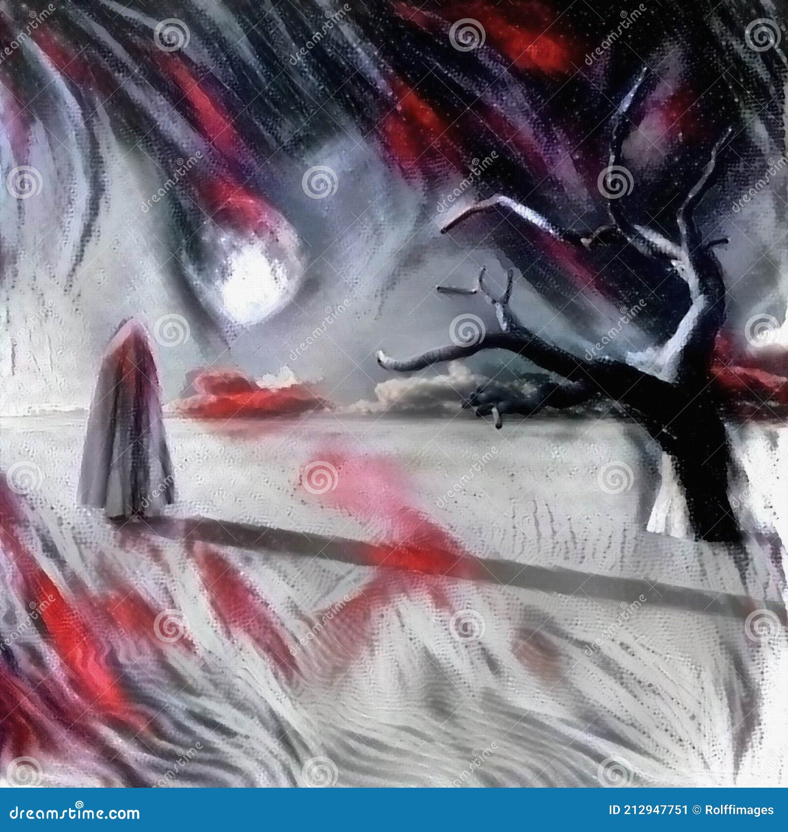 The Void. Abstract Painting Stock Illustration - Illustration of desert ...