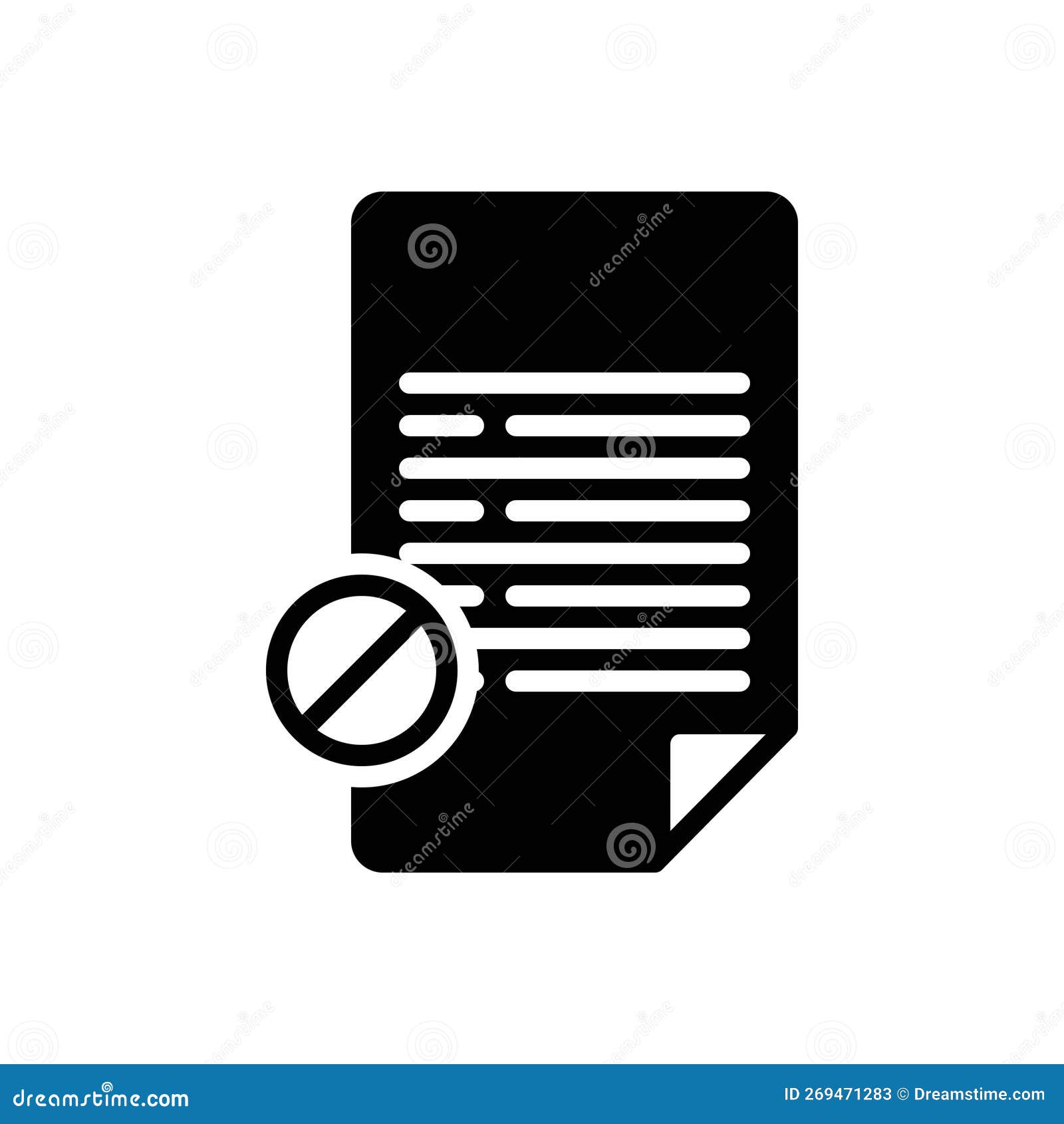Black Solid Icon for Void, Invalid and Null Stock Vector - Illustration ...