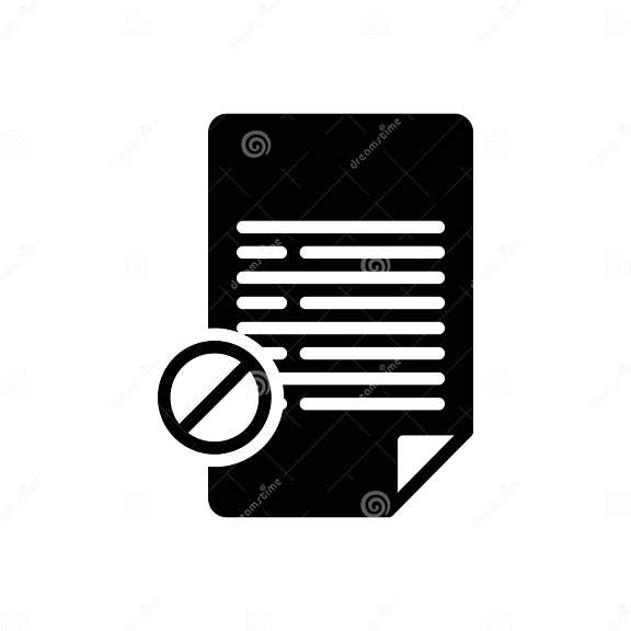 Black Solid Icon for Void, Invalid and Null Stock Vector - Illustration ...