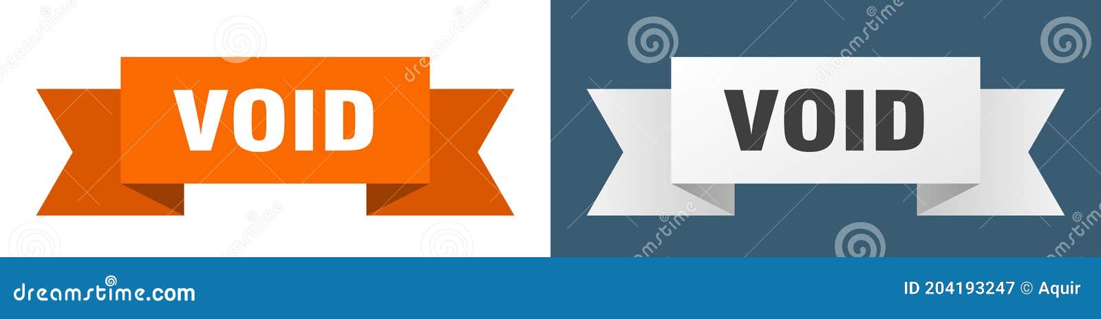 Void Ribbon. Void Isolated Paper Sign. Banner Stock Vector ...