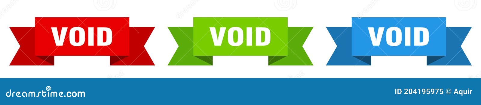 Void Ribbon. Void Isolated Paper Sign. Banner Stock Vector ...