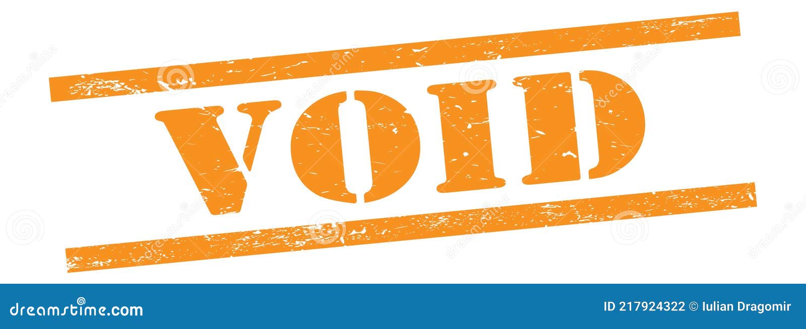 VOID Text on Orange Grungy Lines Stamp Stock Illustration ...