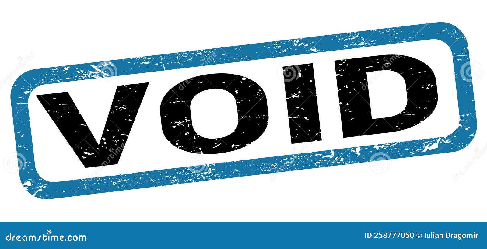 VOID Text Written on Blue-black Rectangle Stamp Stock Photo - Image of ...