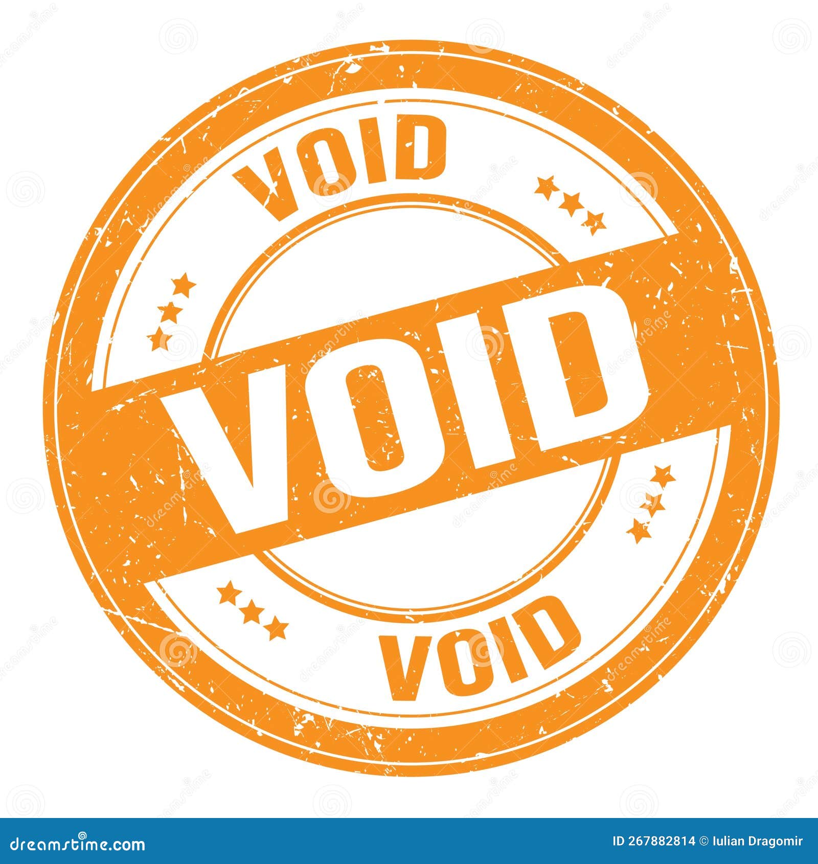 VOID Text Written on Orange Round Stamp Sign Stock Illustration ...