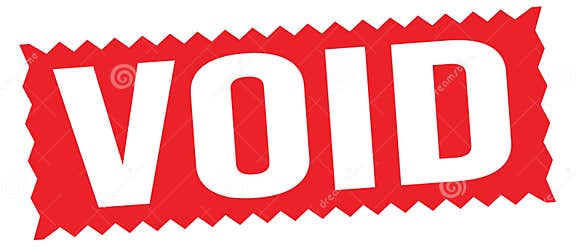 VOID Text Written on Red Stamp Sign Stock Illustration - Illustration ...