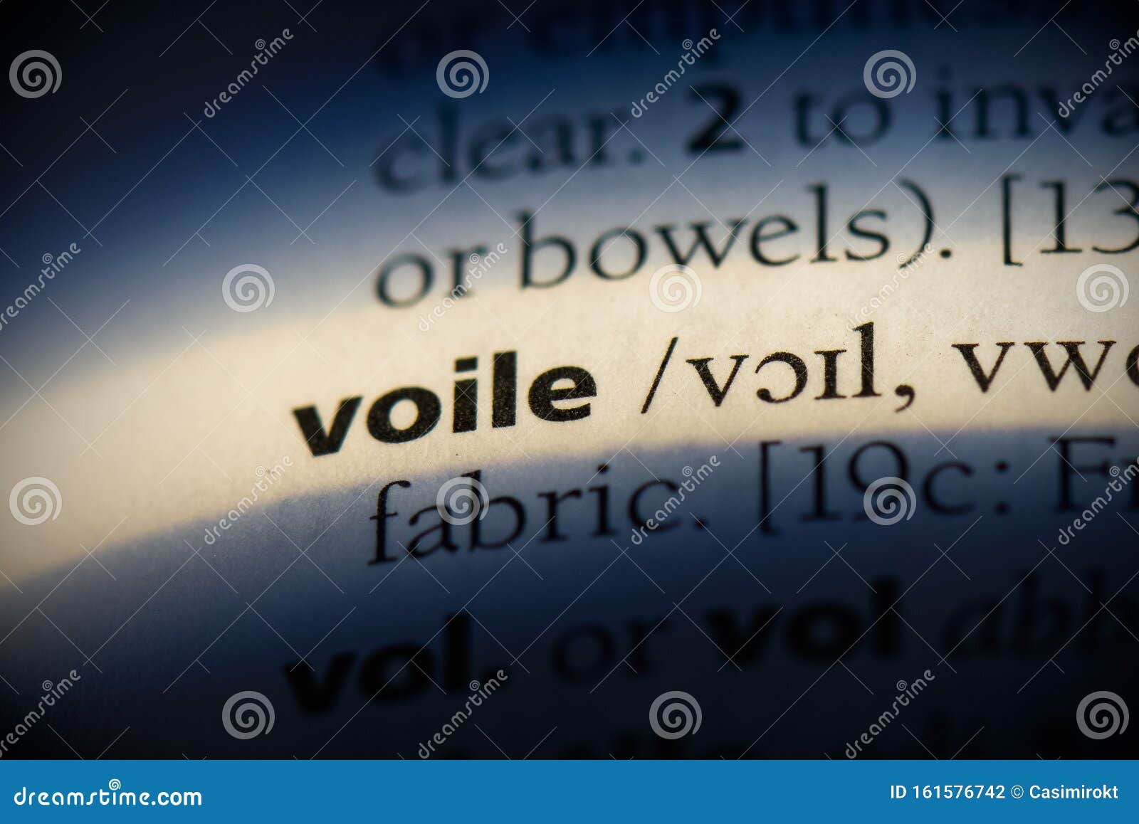 Voile stock photo. Image of dictionary, language, etymology - 161576742