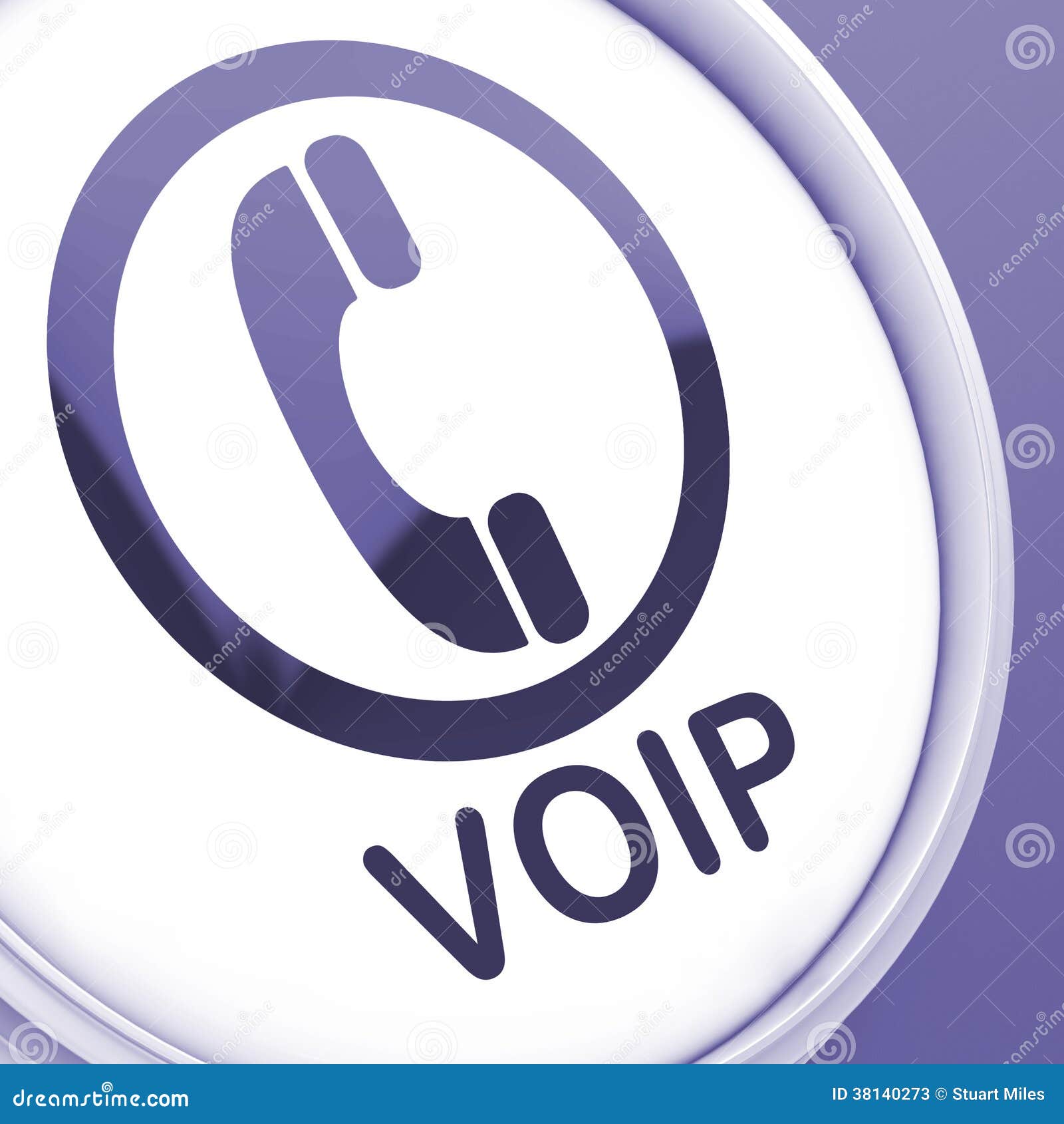 Voip Button Means Voice Over Internet Protocol Stock Illustration ...