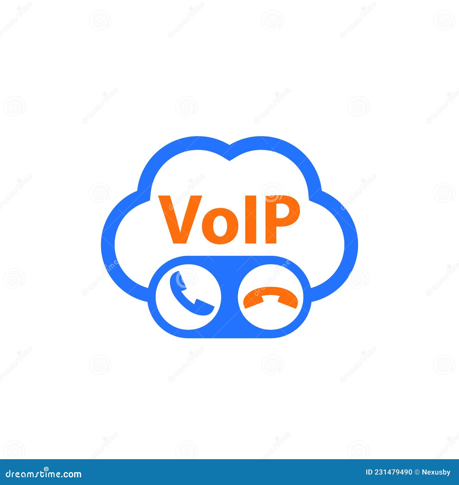 Voip Calls Vector Icon on White Stock Vector - Illustration of icon ...