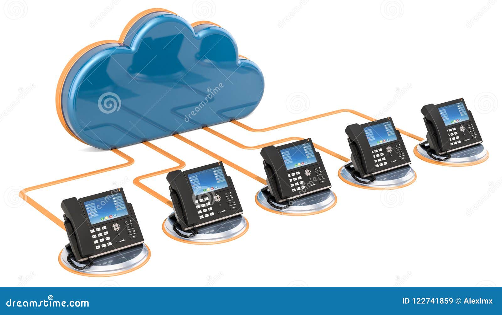 VoIP Communication Concept. 3D Rendering Stock Illustration ...