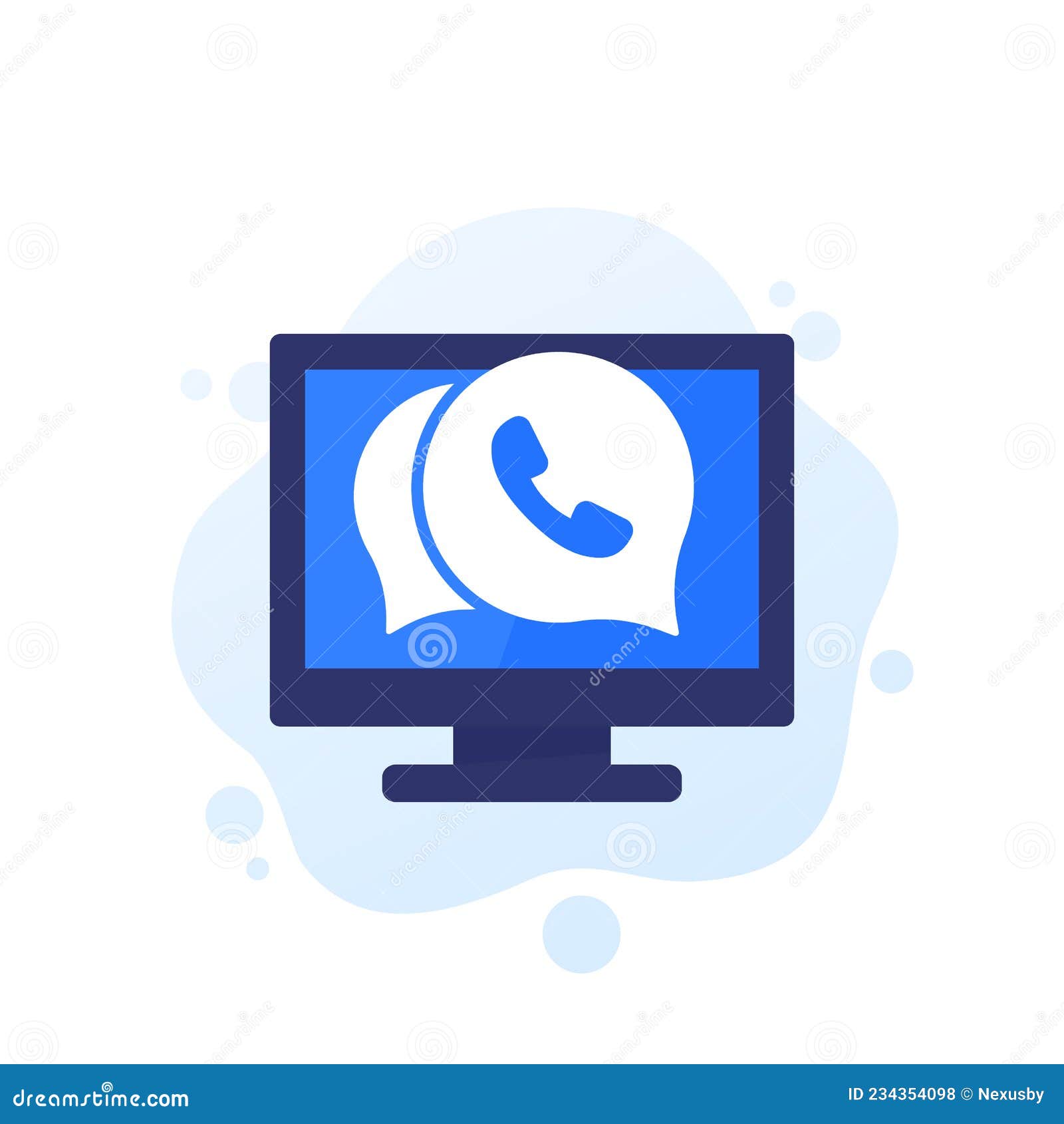 Voip Phone Call Icon, Vector Stock Vector - Illustration of service ...