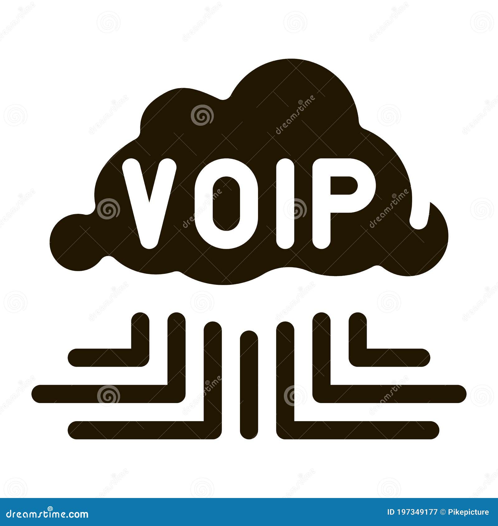 Voip Technology Icon Vector Glyph Illustration Stock Vector ...