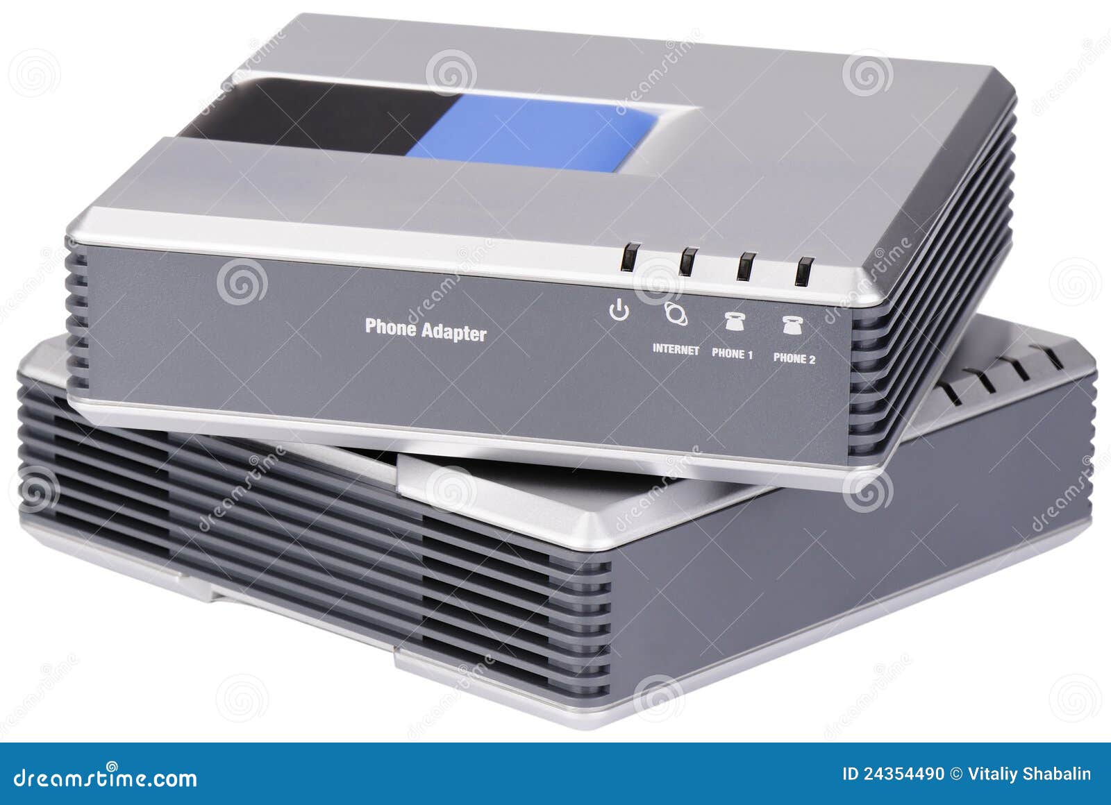 VoIP telephone adapters stock photo. Image of isolated - 24354490